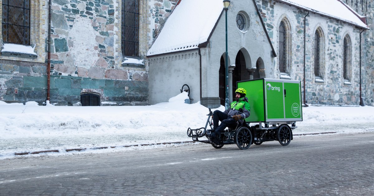 Tester varelevering med el-sykkel - bring.no